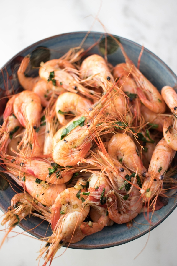French Valentine's Day Menu Garlic Shrimp - A Hedgehog in the Kitchen